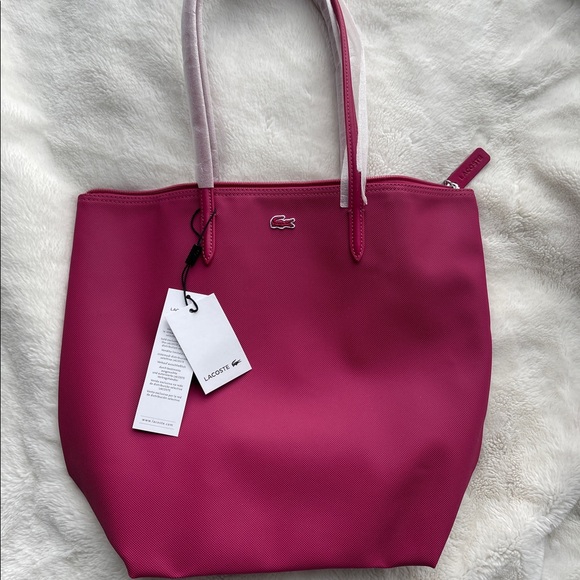 Lacoste | Bags | Copy Copy Lacoste Raspberry Tote Bag Vertical Shopping ...
